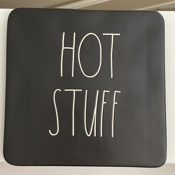 Rae Dunn | Dining | Reserved New Rae Dunn Hot Stuff Black Plate | Poshmark